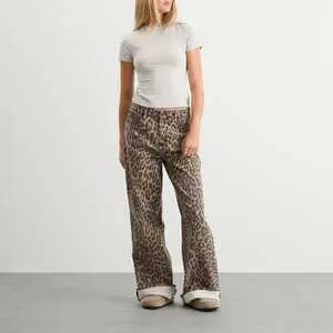 Good American Good Standard Ease Leopard Jeans