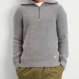 Armor Lux Half Zip Rib Knit Jumper