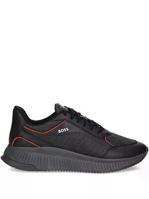 BOSS X Porsche Ttnm Evo Perforated Leather Sneakers - Grey