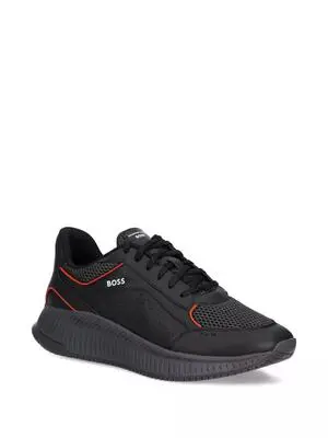 BOSS X Porsche Ttnm Evo Perforated Leather Sneakers - Grey