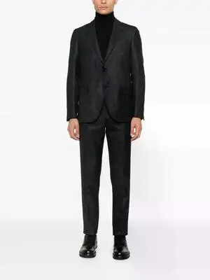 LARDINI Checked-pattern Wool Suit