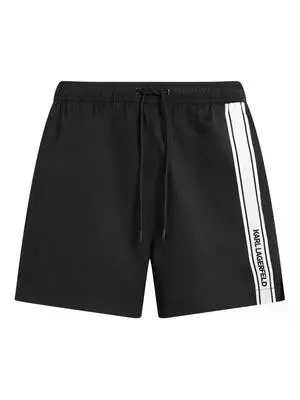 Karl Lagerfeld Logo Swim Shorts - Black