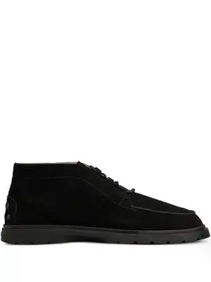TOD'S Lace-up Suede Desert Boots - Black