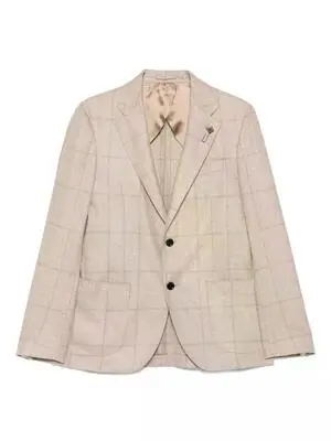 LARDINI Checked Two-button Jacket