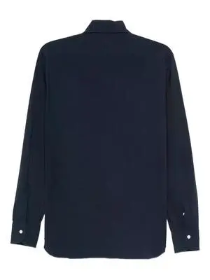 BARBA NAPOLI Long-sleeve Button-up Shirt - Blue
