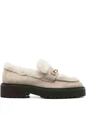 DOUCAL'S 40mm Shearling Platform Loafers