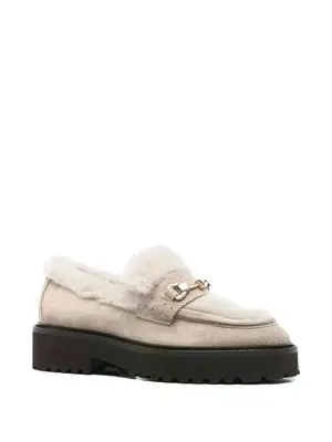 DOUCAL'S 40mm Shearling Platform Loafers