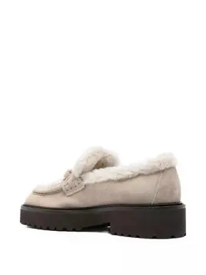 DOUCAL'S 40mm Shearling Platform Loafers