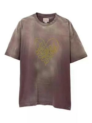 KAMIYA Embroidered-heart Cotton T-shirt