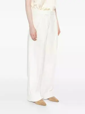 FORTE_FORTE Pleated Cotton Trousers
