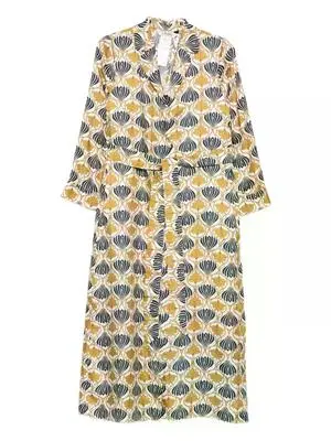 Max Mara Belted Silk Dress