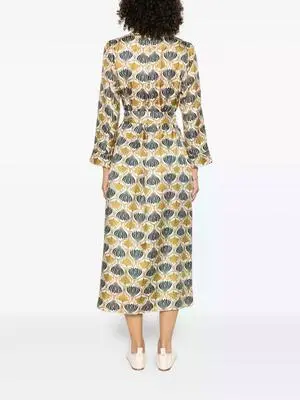Max Mara Belted Silk Dress