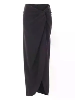 Federica Tosi Knotted Midi Skirt - Black