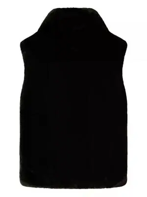 Pinko Faux-fur Zip-front Vest - Black