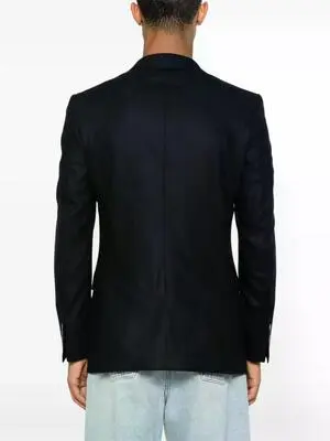 FURSAC Virgin Wool Single-breasted Blazer - Blue