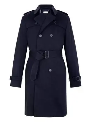 FURSAC Double-breasted Belted Trench Coat
