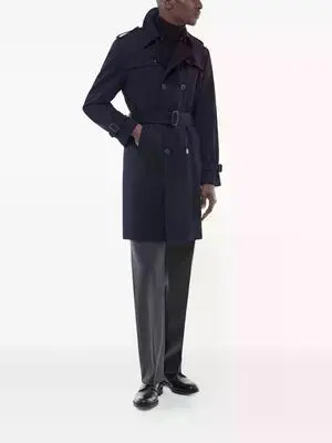 FURSAC Double-breasted Belted Trench Coat