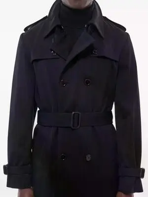 FURSAC Double-breasted Belted Trench Coat