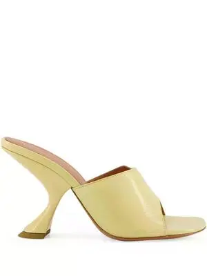 Amina Muaddi 90mm Taylor Sculpted-heel Sandals - Neutrals