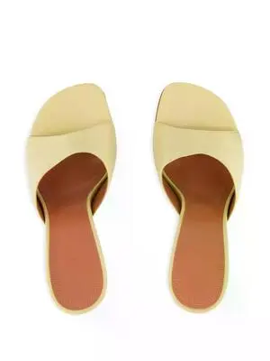 Amina Muaddi 90mm Taylor Sculpted-heel Sandals - Neutrals
