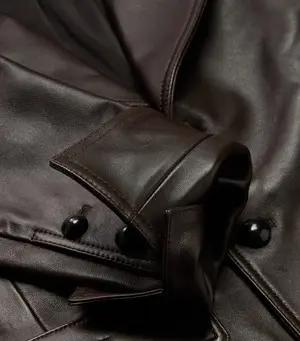 FRAME Leather Cuffed Jacket