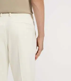 BOSS Slim-fit Tailored Trousers - White
