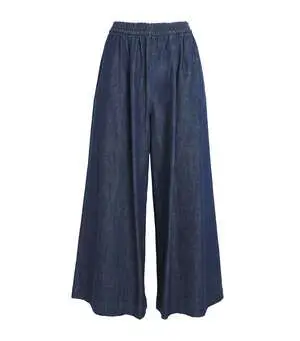 Max Mara Elasticated Wide-leg Jeans