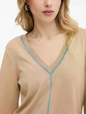 Karl Lagerfeld Embroidered-logo V-neck Sweater