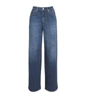 Rag & Bone Miramar Low-rise Wide-leg Jeans - Blue