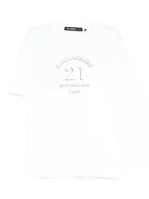 Karl Lagerfeld Logo Cotton T-shirt - White
