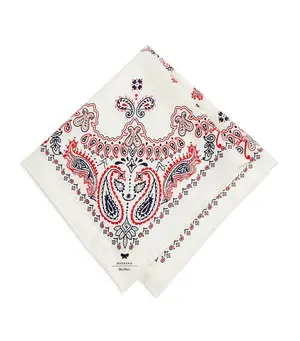 Max Mara Silk Paisley Print Square Scarf - Beige