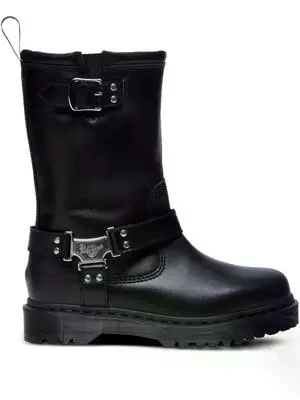 Dr. Martens Anistone Hi Buckle-strap Platform Boots - Black