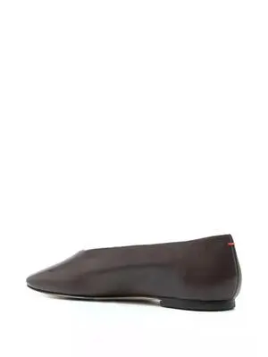AeydĒ Square-toe Leather Flats