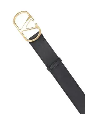 Valentino Garavani Vlogo Signature Buckle Belt - Black