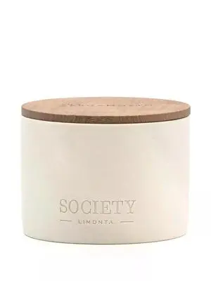 SOCIETY LIMONTA Bergamot Wooden-lid Candle - White