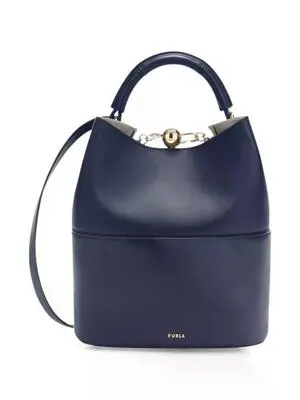 Furla Sfera Chain-detail Bucket Bag - Blue