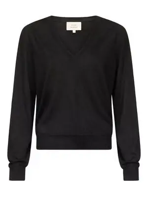 Loulou De Saison Julio V-neck Cashmere Sweater - Black