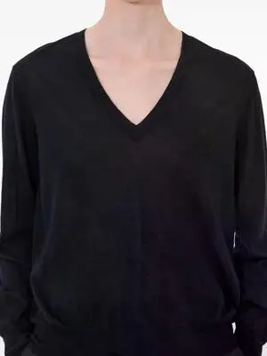 Loulou De Saison Julio V-neck Cashmere Sweater - Black