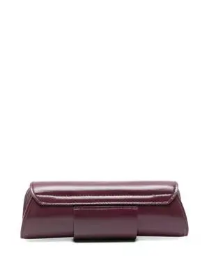 JIL SANDER Cannolo Cylindrical Leather Glasses Case - Red