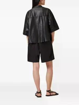 ALLSAINTS Arla Lea Leather Shorts
