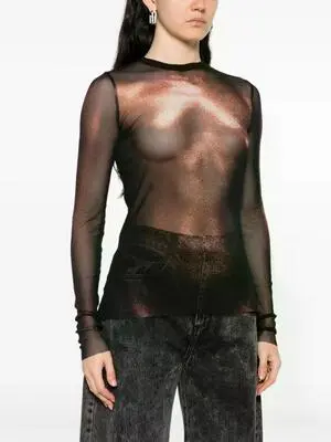 JEAN PAUL GAULTIER Body-print Top - Black