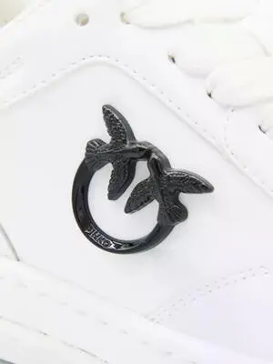Pinko Logo Plaque Leather Platform Sneakers