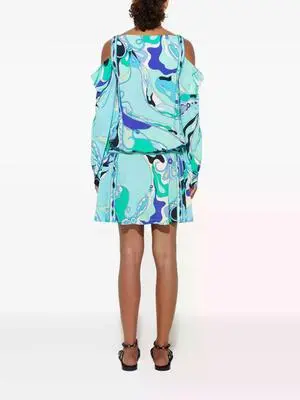 Emilio Pucci Abstract Print Shoulder-cut Dress