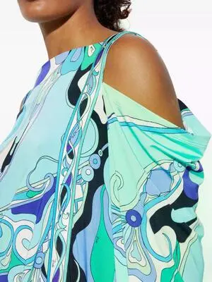 Emilio Pucci Abstract Print Shoulder-cut Dress