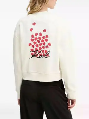 Karl Lagerfeld Heart-embroidered Bomber Jacket