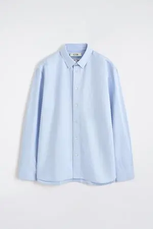 Cos Cotton Oxford Shirt - Light Blue