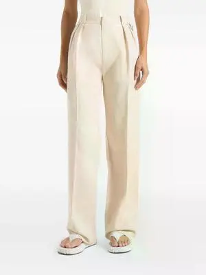 Manière De Voir Linen Pleated Trousers - Neutrals