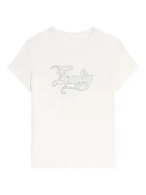Zadig&Voltaire Crystal-embellished Logo T-shirt - White