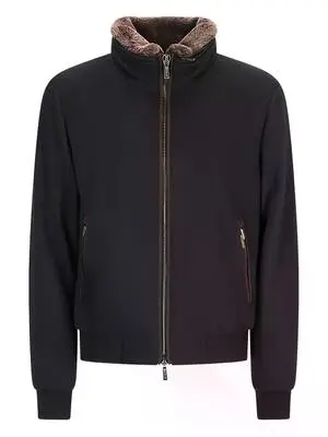 MOORER Fleece-lined Bomber Jacket