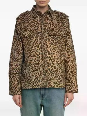 Zadig&Voltaire Leopard-print Button-fastening Shirt - Brown